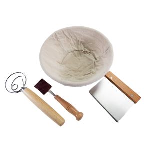 Sourdough Baking Set with Proofing Basket, Basket Liner, Dough Whisk ...