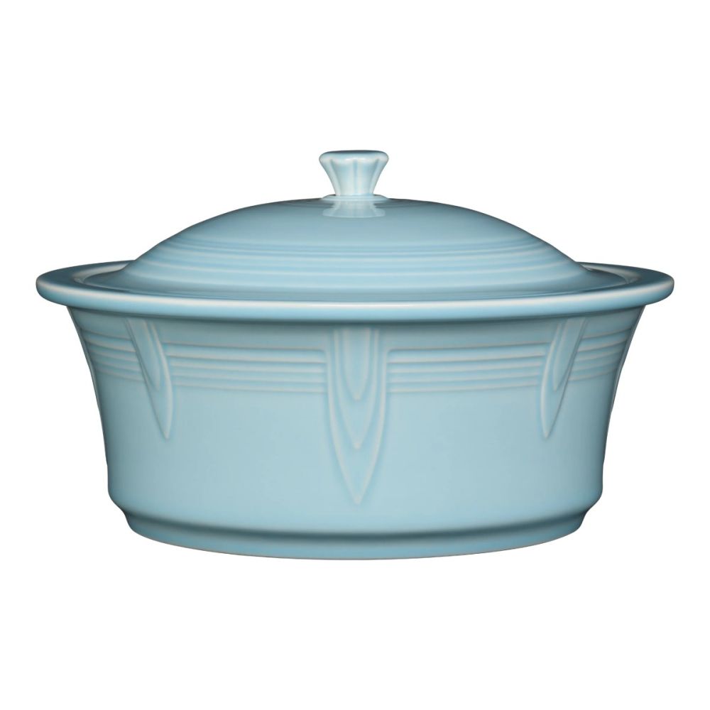 90oz Large Covered Casserole Dish (Sky) | Fiesta® | Everything Kitchens