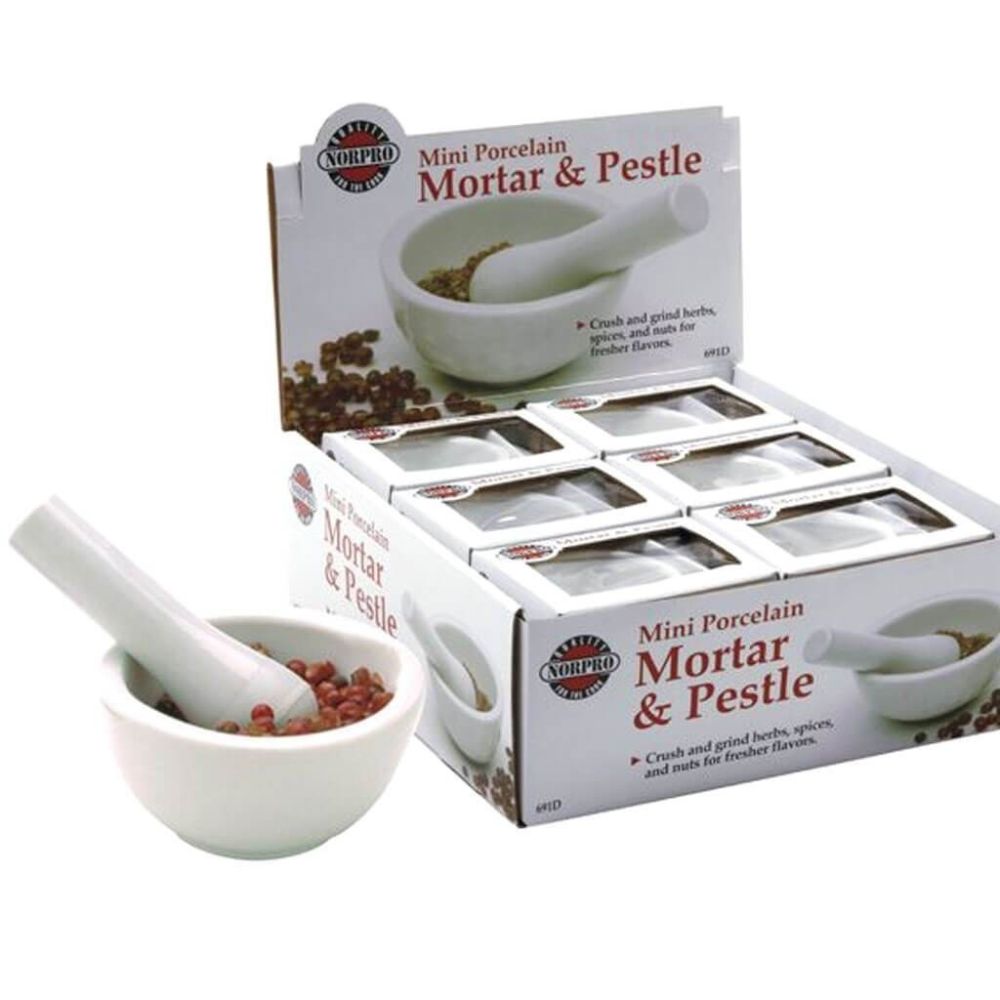 Norpro Mini Mortar and Pestle White Ceramic 691