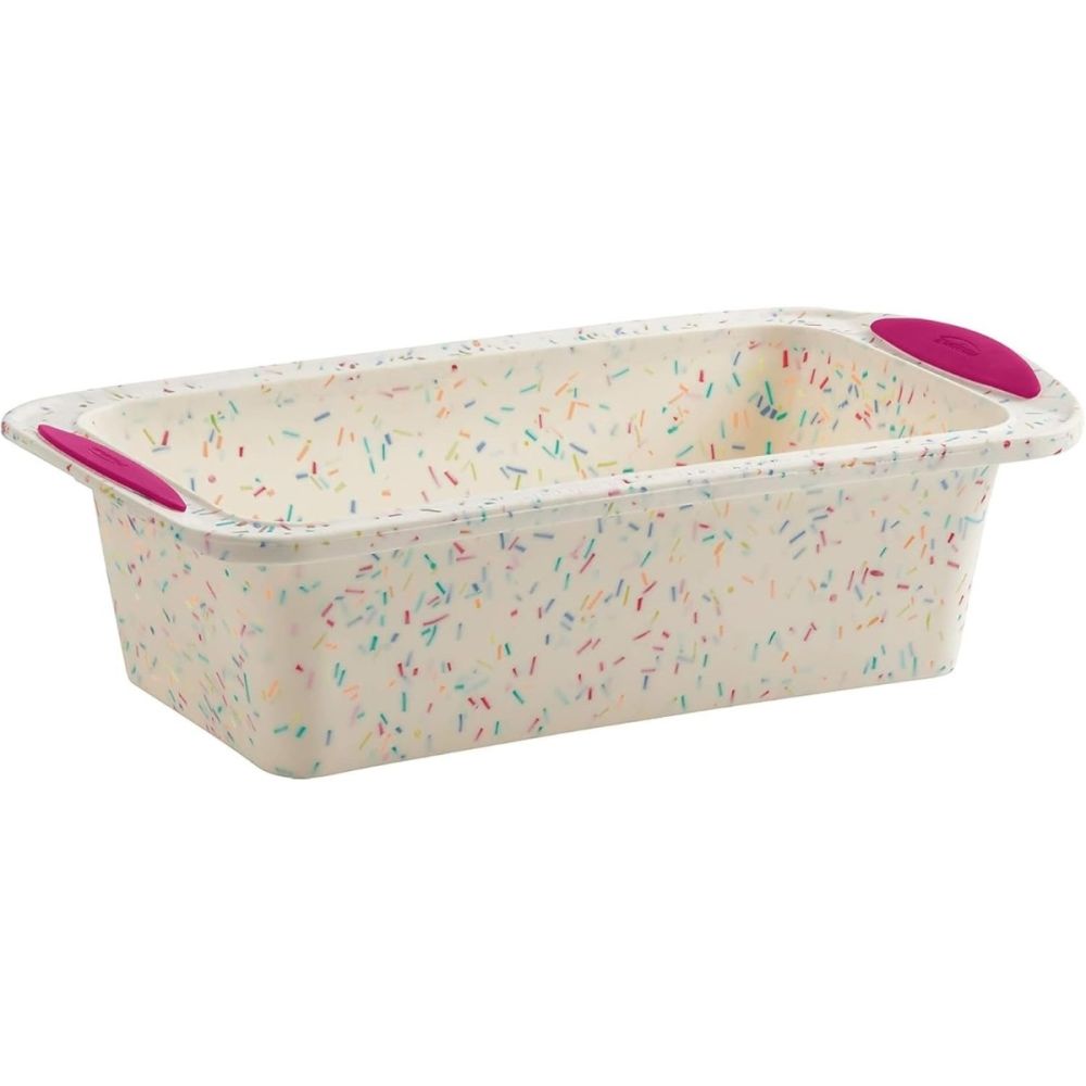White Confetti 10” Silicone Loaf Pan | Trudeau | Everything Kitchens