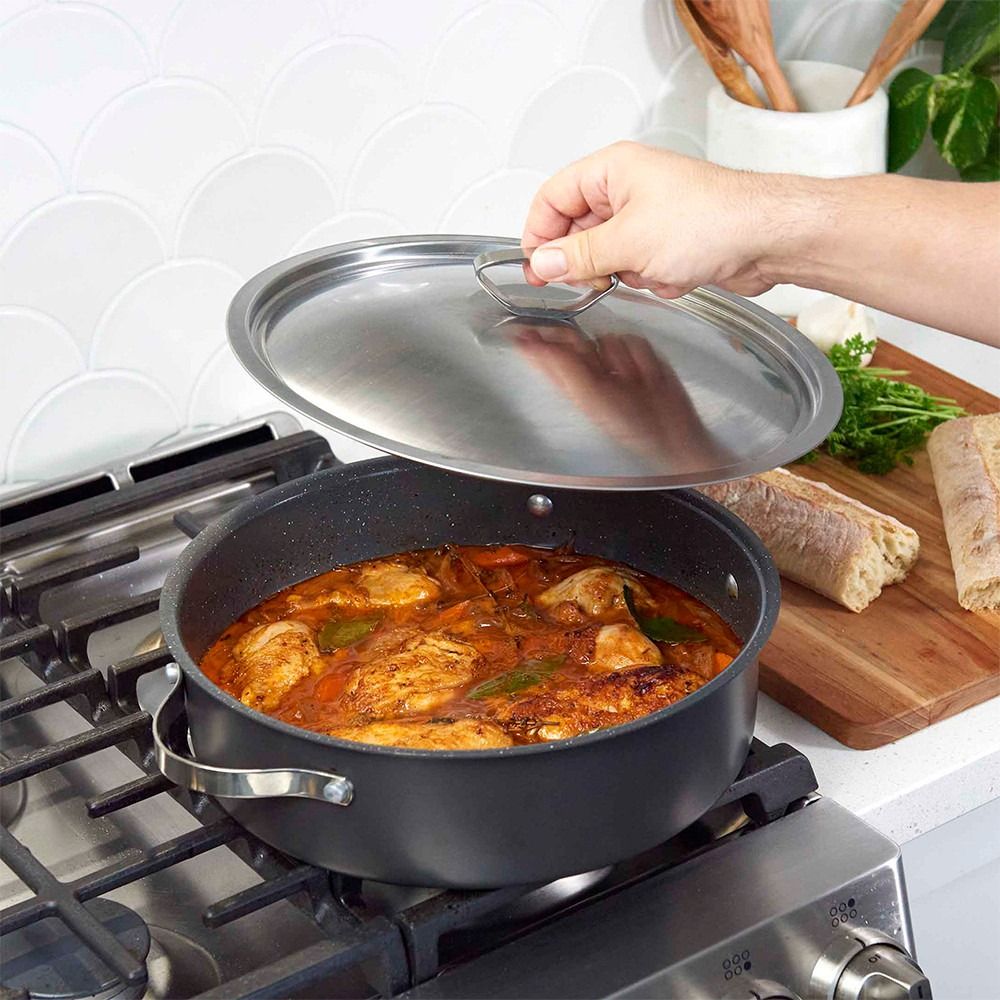 Verde Ceramic Nonstick Braiser Pan with Lid | Nordic Ware | Everything ...