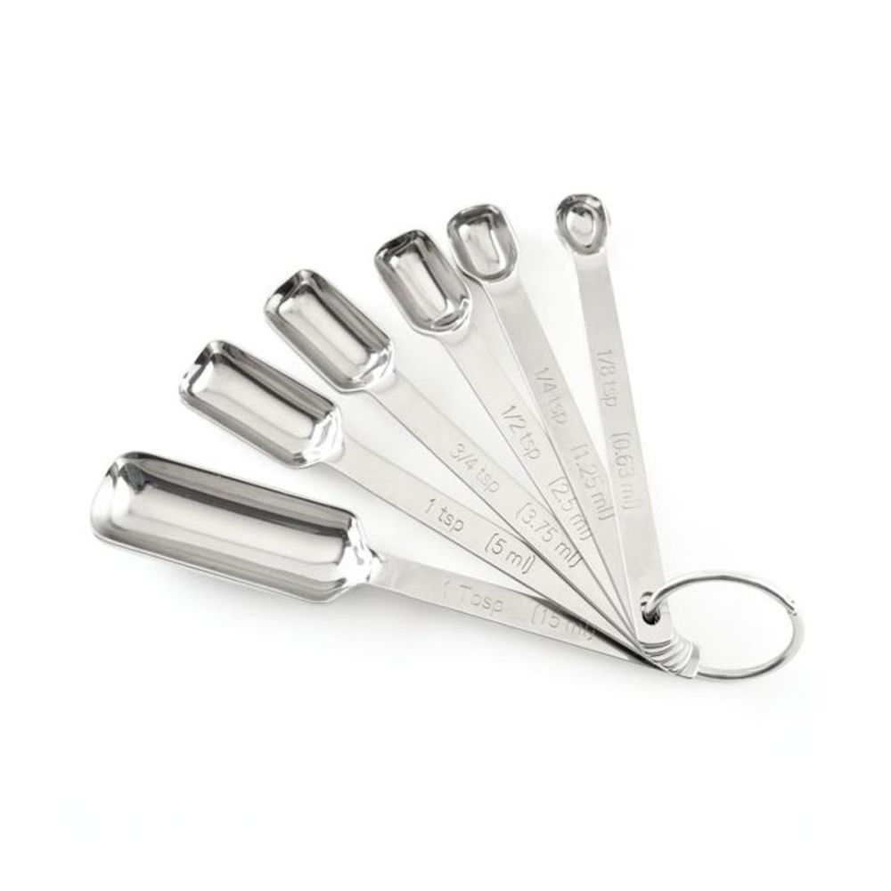 Stainless Steel Measuring Spoons - Elongated (Set of 6) | Norpro ...
