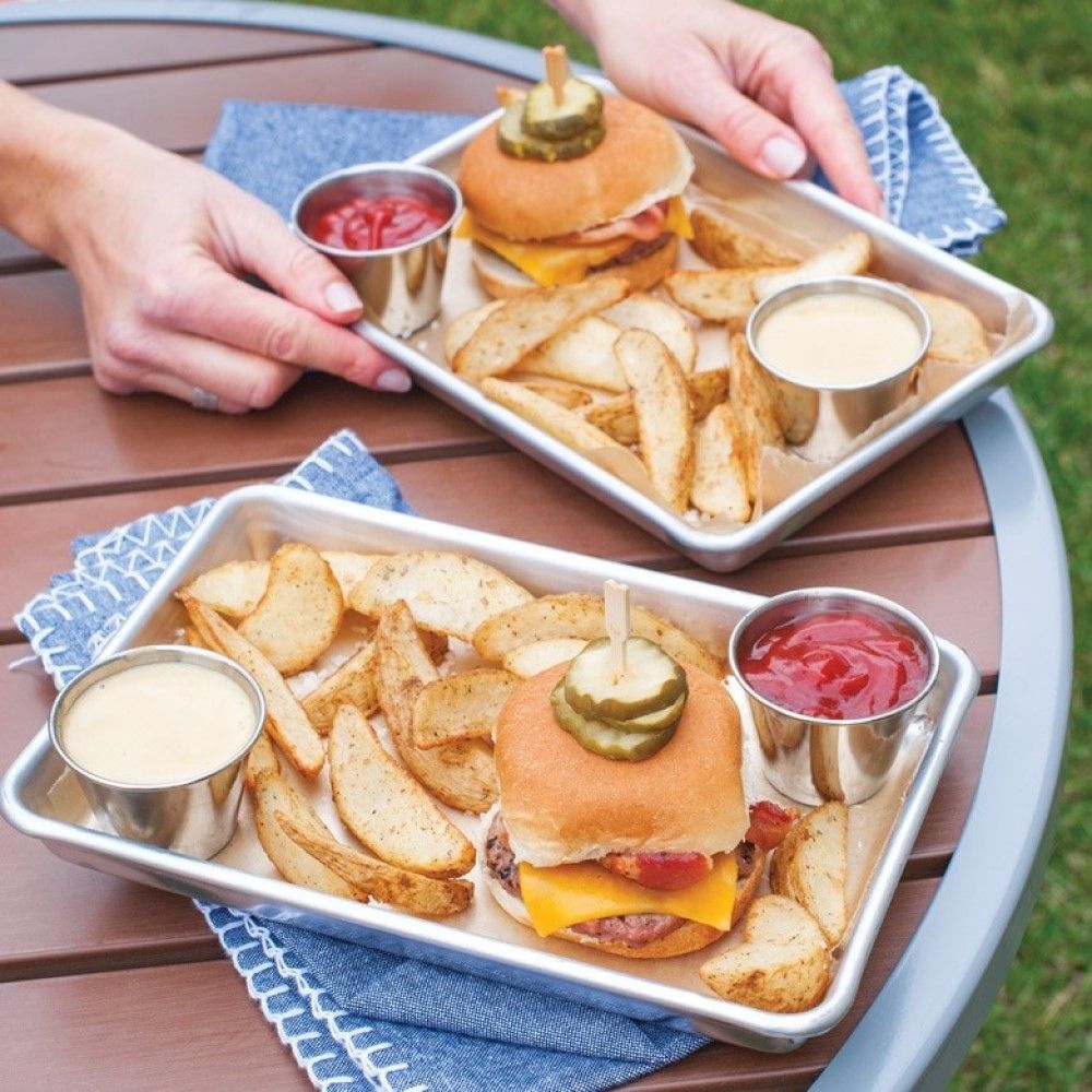 Aluminum Burger Serving Trays - 2-Pack | Nordic Ware | Everything Kitchens
