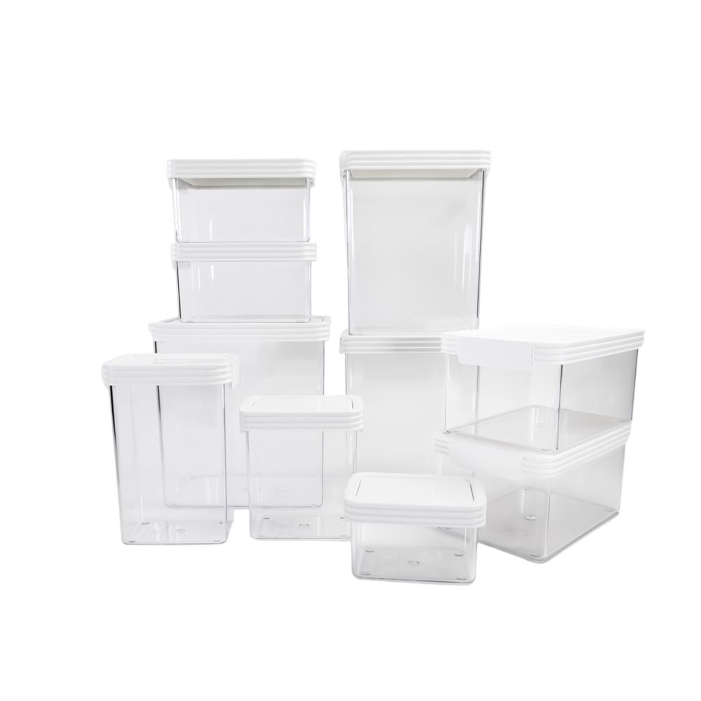 10-Piece Basic Large Storage Container Set (Red) | Click Clack ...