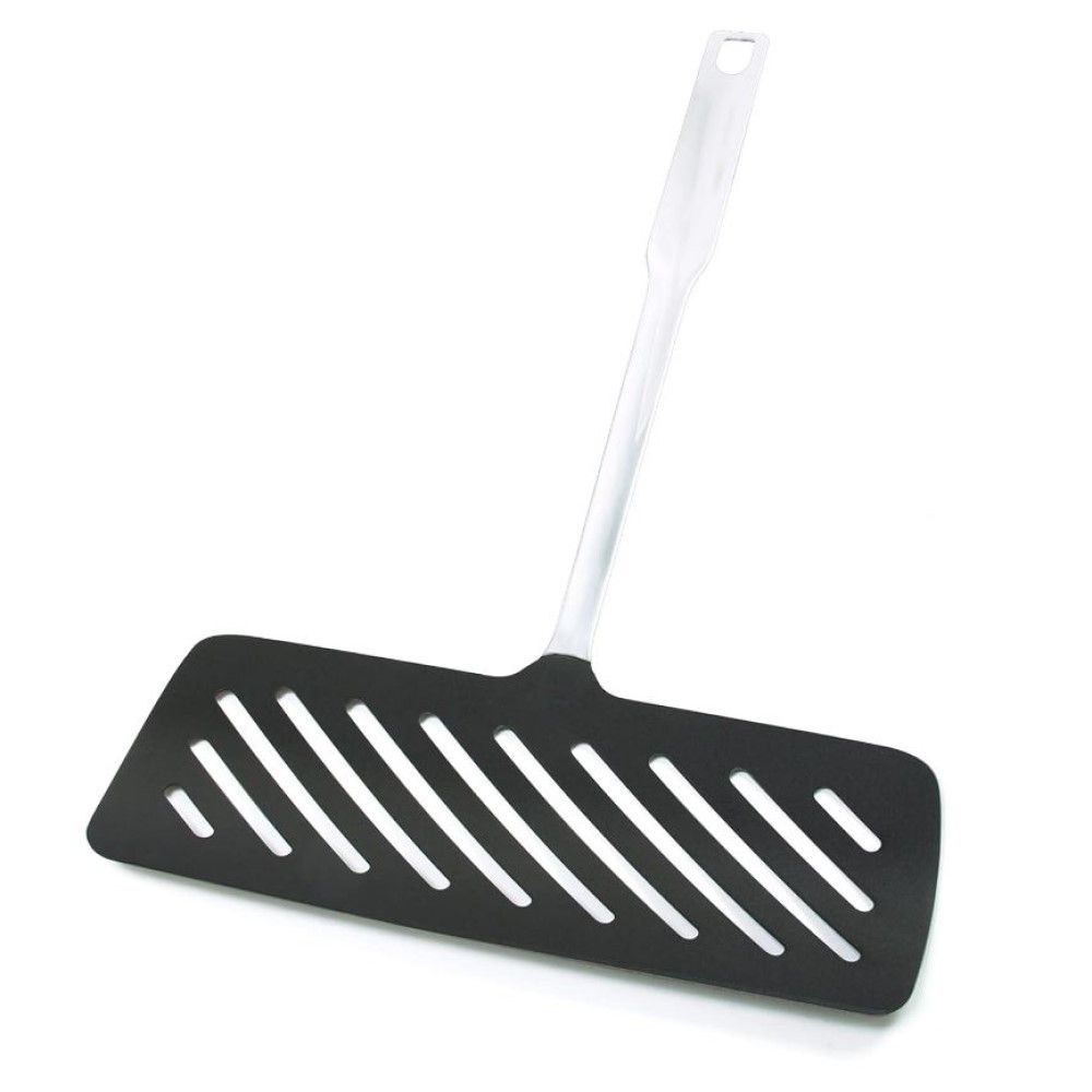 Wide Fish Spatula (Black, Nonstick) for Turning Fish on the Grill ...