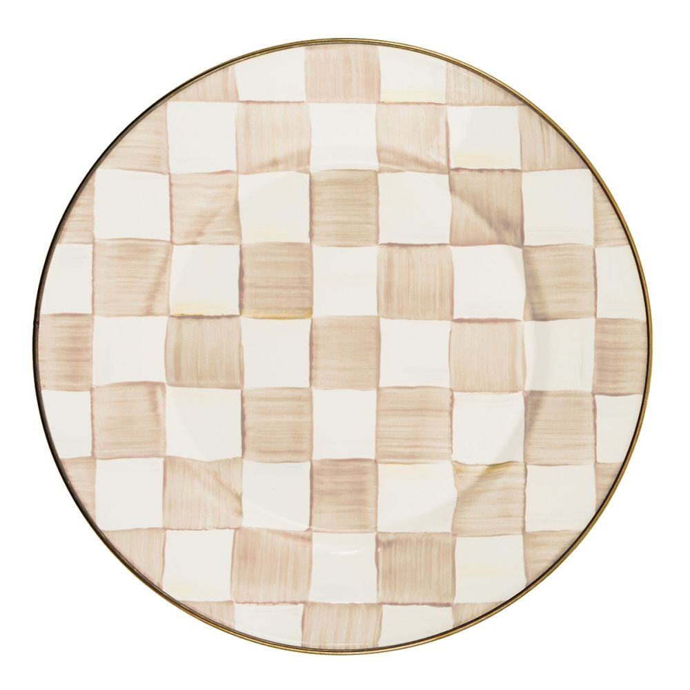 Mocha Check 10" Dinner Plate | MacKenzie-Childs | Everything Kitchens