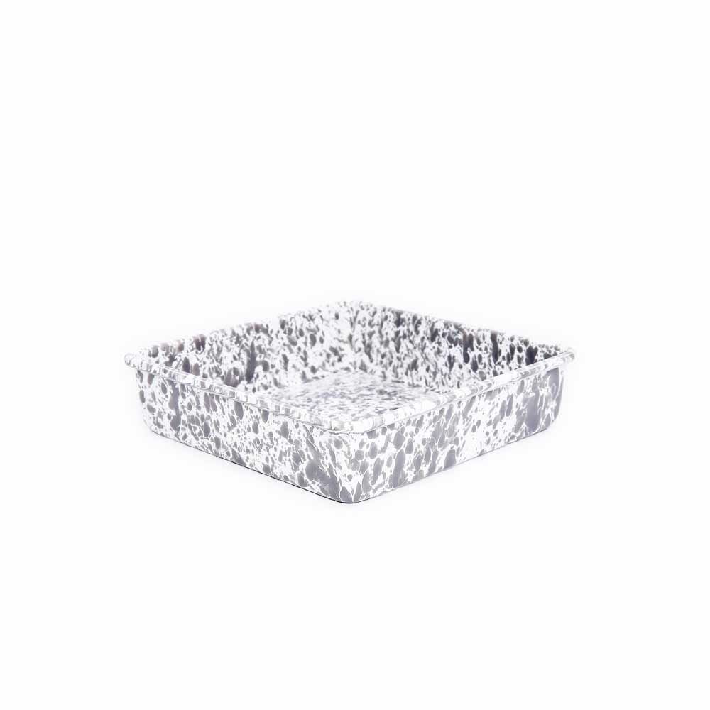 Enameled 9” Grey Square Baking Pan | Crow Canyon | Everything Kitchens