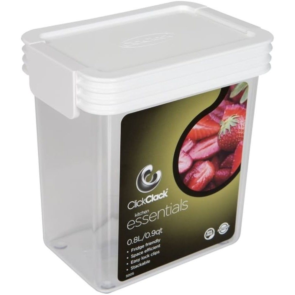 0.9 Quart Basic Storage Container (White) | Click Clack | Everything ...