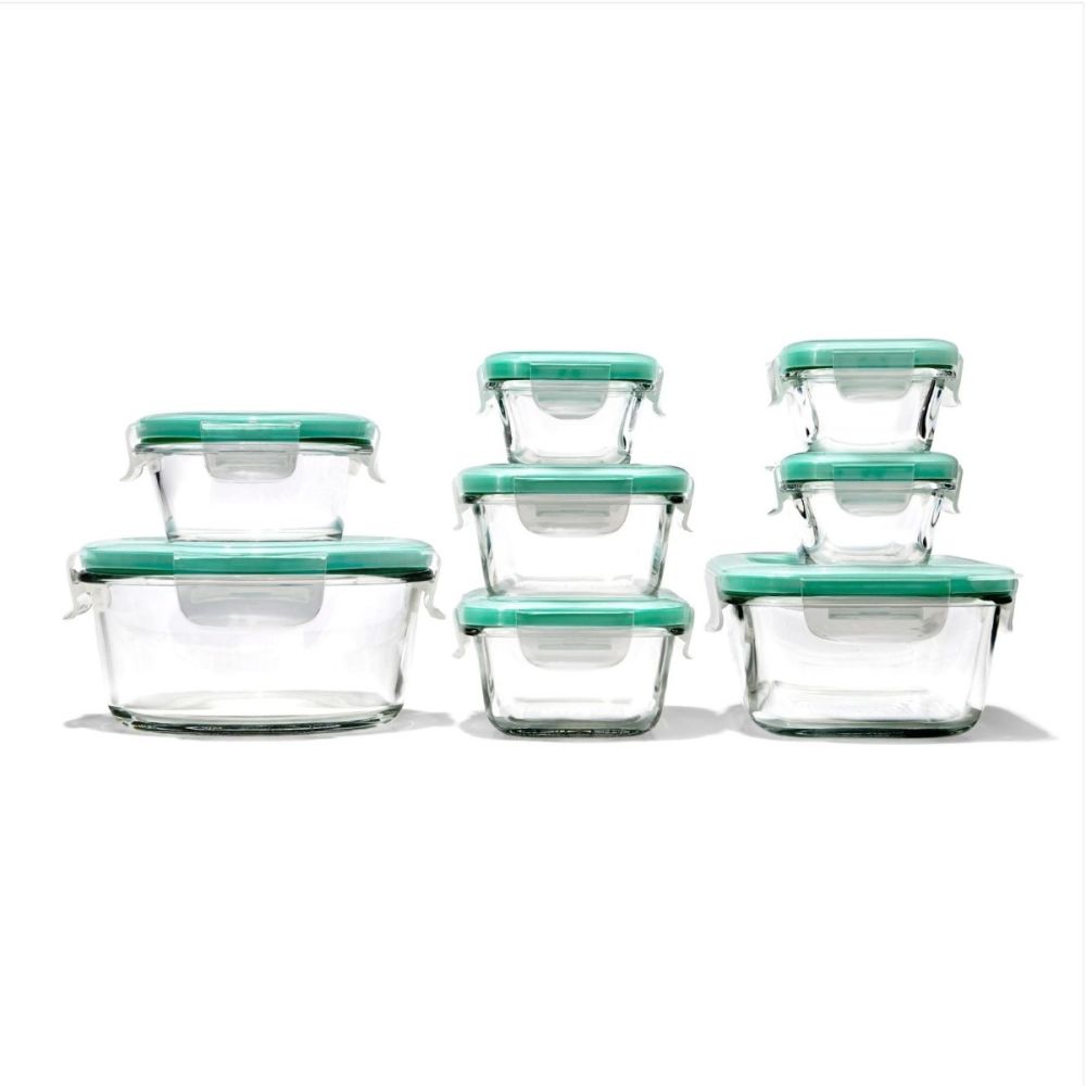 16 Piece Glass Smart Seal Everyday Container Set | OXO | Everything ...