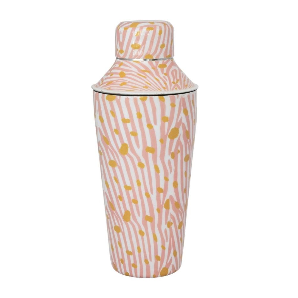 Enameled Metal Cocktail Shaker (Zebra Print) | Hazel Mazel | Everything ...
