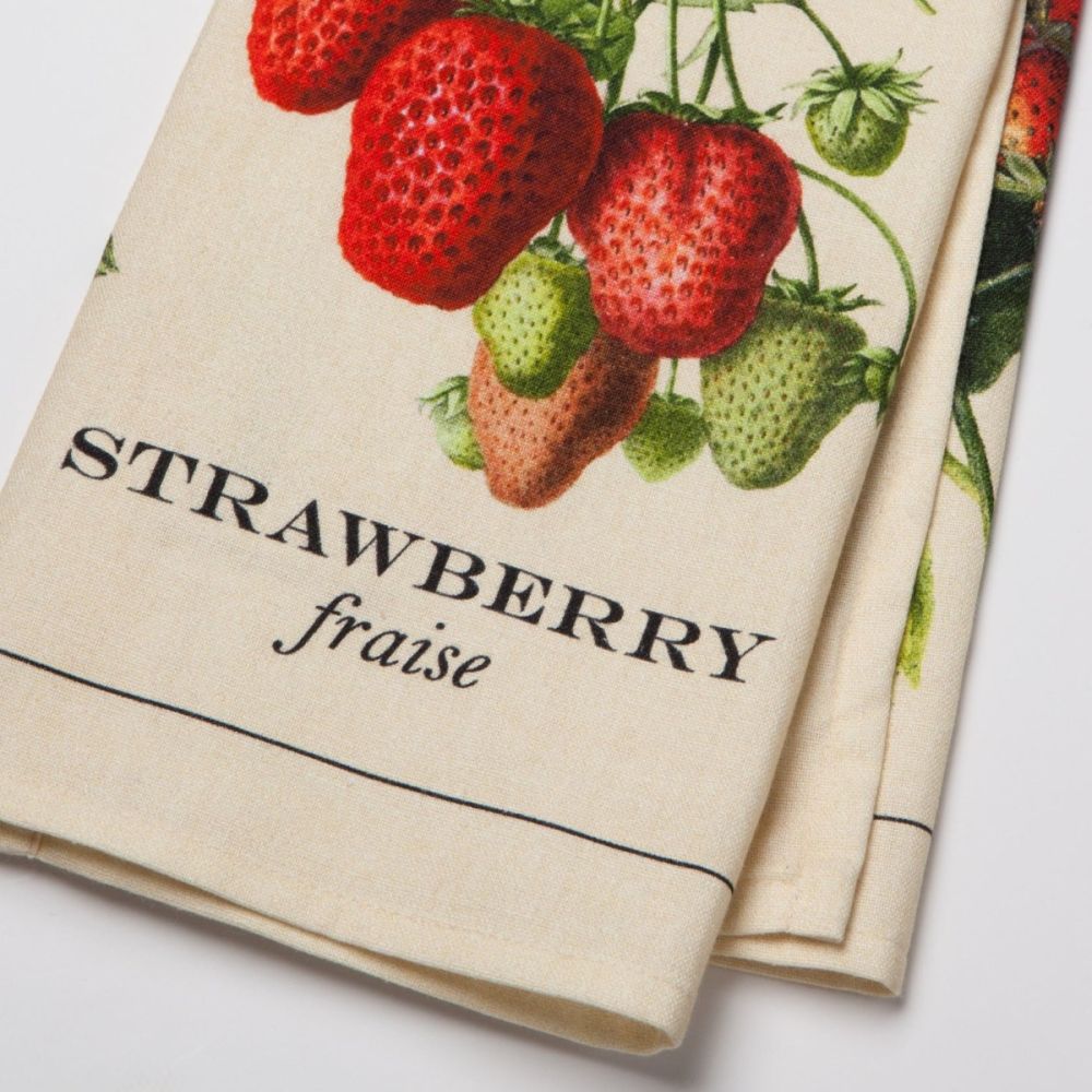 18 x 28 Printed Dishtowel Vintage Strawberries Now Designs by Danica Everything Kitchens