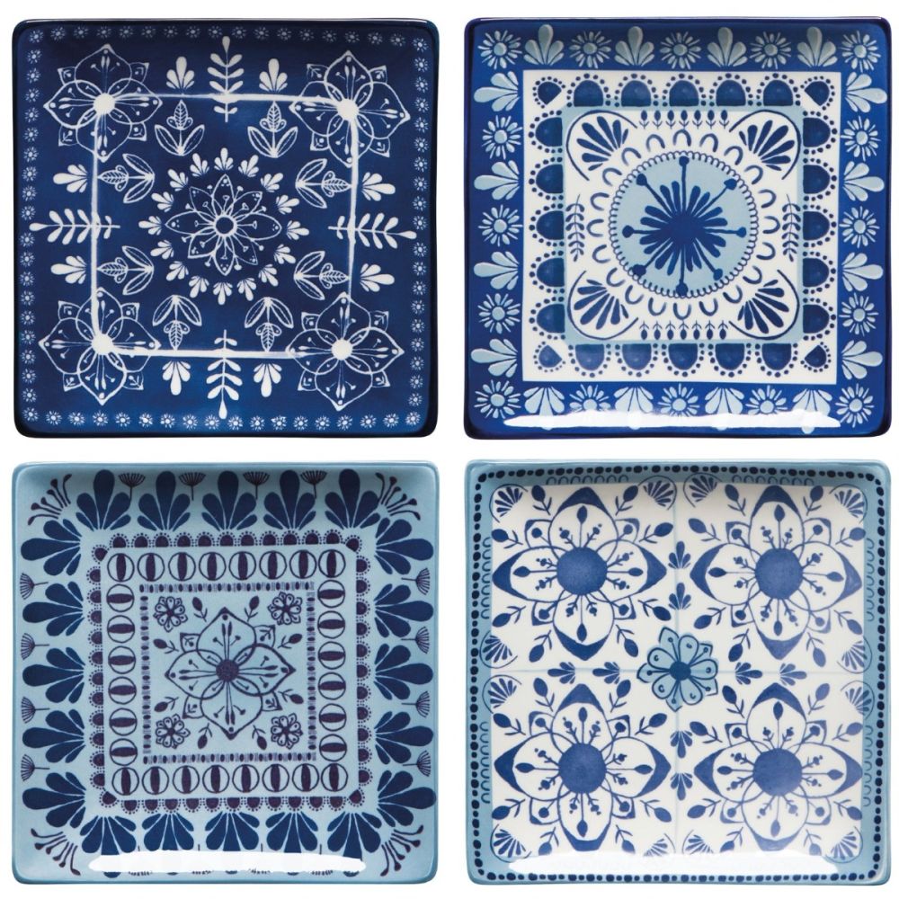 Stamped Plates (Set of 4) - Porto | Now Designs by Danica | Everything ...