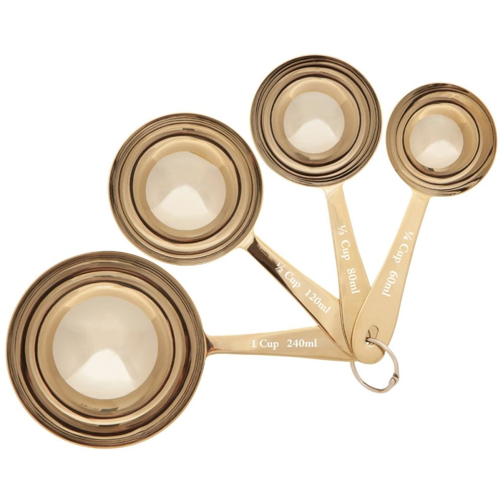 Set of 4 Measuring Cups (Gold) | Danica Heirloom | Everything Kitchens
