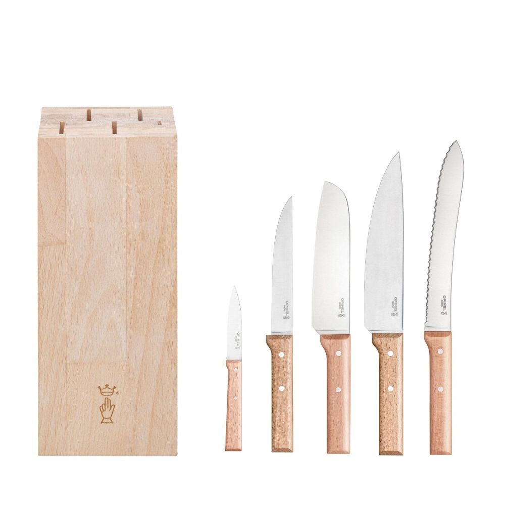PARALLELE 5-Piece Knife Block Set | Opinel | Everything Kitchens