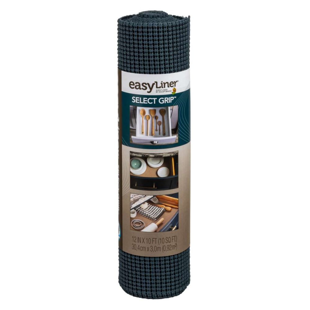 Easy Liner Select Grip 12" x 10' Shelf Liner (Navy Blue) | Duck Brand ...