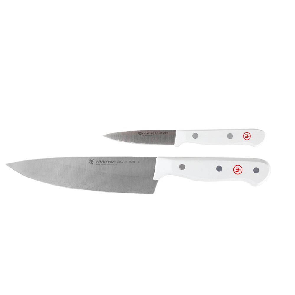 Gourmet White 2-Piece Mini Chef's Set | WÜSTHOF | Everything Kitchens