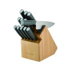 Classic 14-Piece Self-Sharpening Knife Block Set (Black Handles with ...